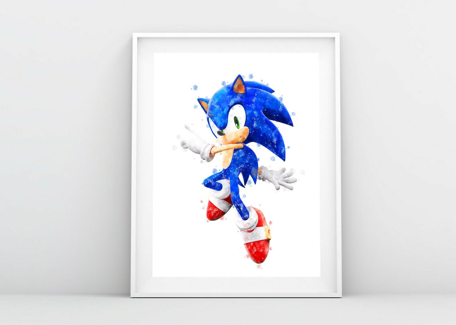 Sonic the Hedgehog Art Print Sonic Watercolor Printable Sonic Game ...
