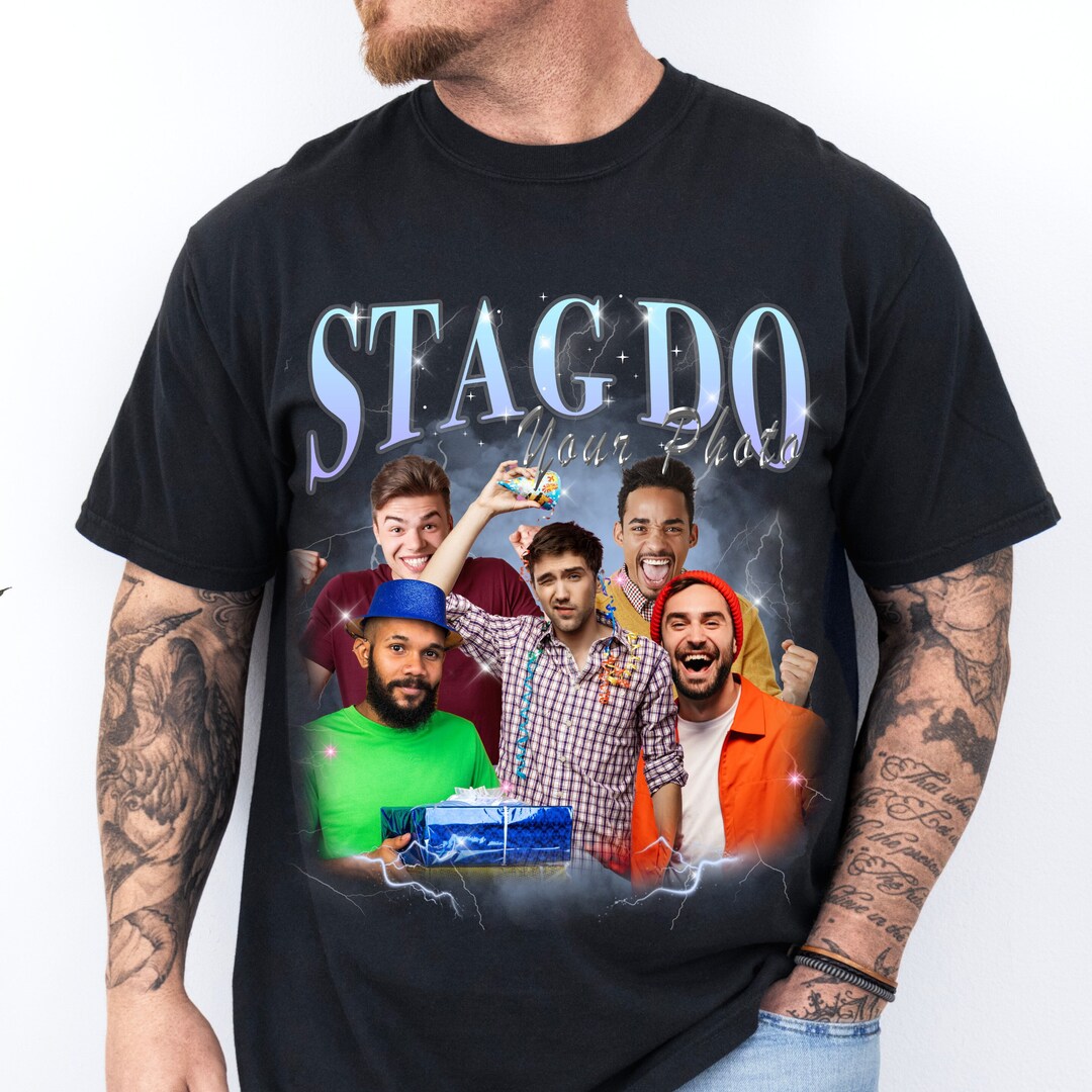 CUSTOM STAG T-SHIRT Bootleg 90s Rap Tee, Bachelor Party Shirts, Groom ...