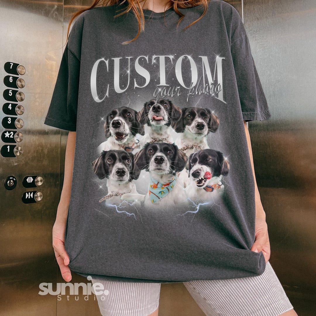CUSTOM UNISEX Dog Cat Bootleg Rap Tee, Retro Style T-shirt, 90s Style ...