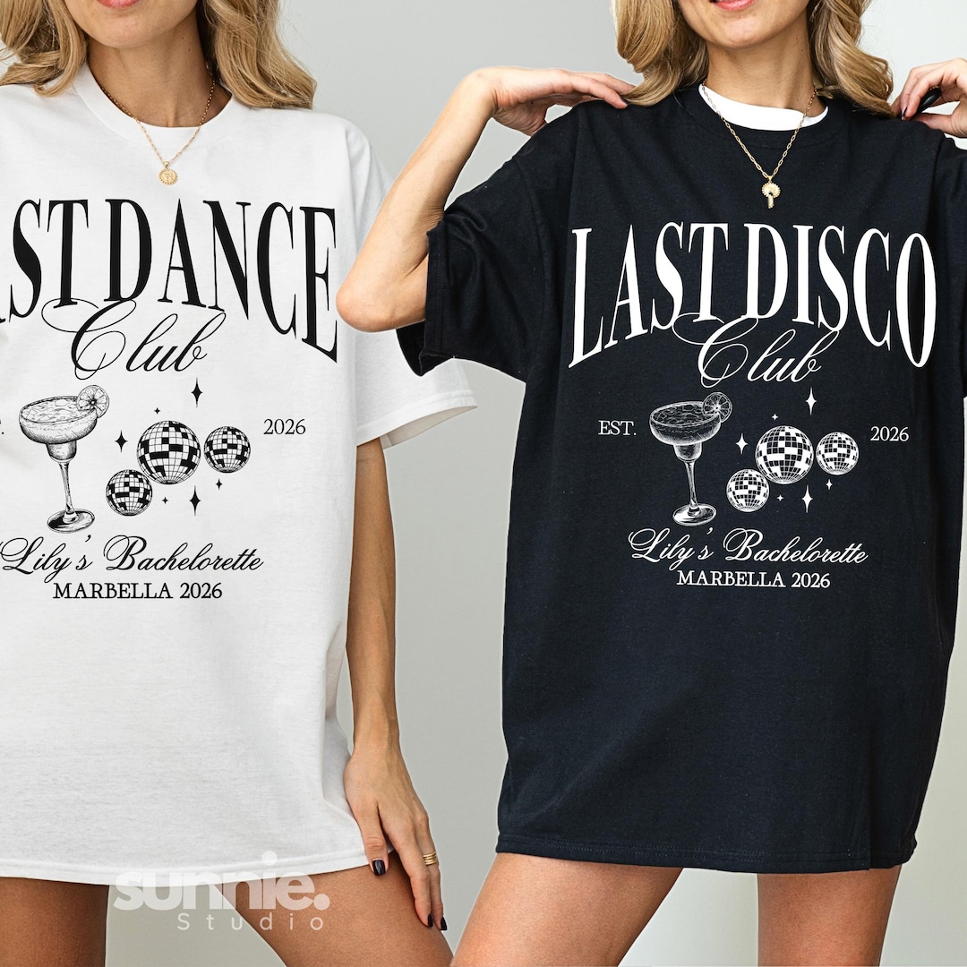 Custom Last Disco Hen Do Party T-shirt: Bride & Bridal Party, Beach ...