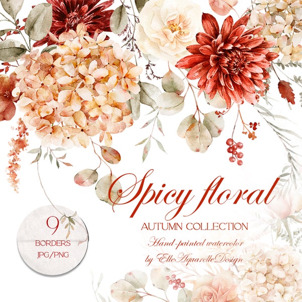 Fall Flowers Clip Art - Etsy