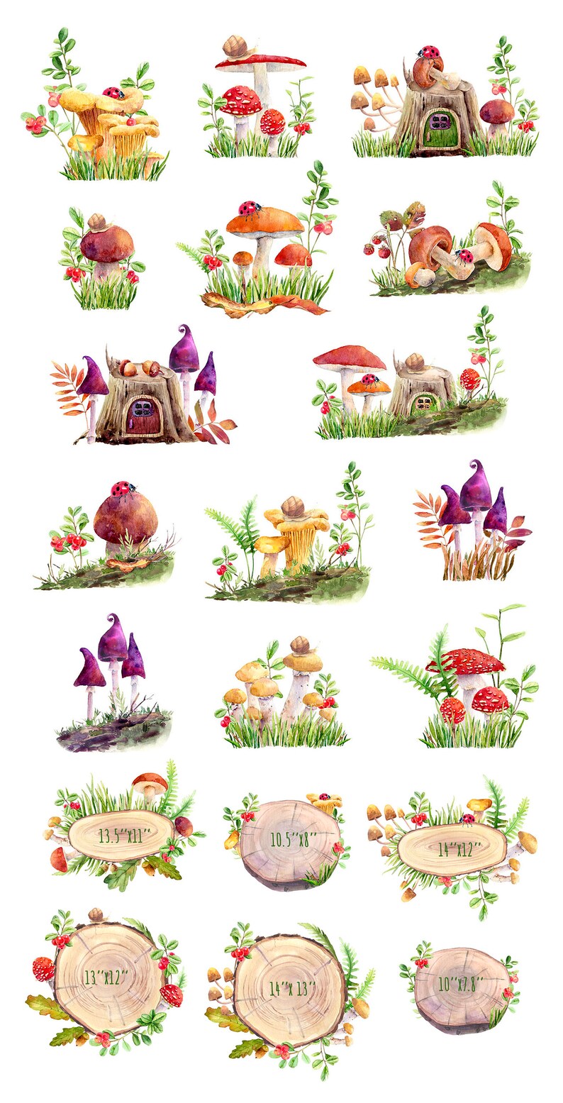 Watercolor Forest Animals Clipart Bundle Woodland Animals - Etsy