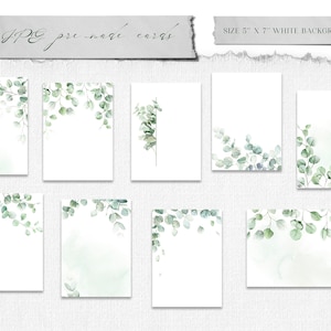 Watercolor Eucalyptus Border, Greenery Frame Clipart, Botanical Wedding ...