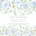 Watercolor Floral Border Dusty Blue Floral Clipart Seamless - Etsy