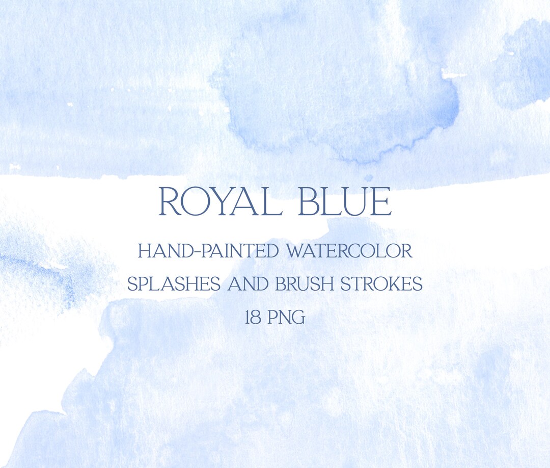 Watercolor Splashes Clipart, Blue Brush Strokes, Abstract Watercolor ...