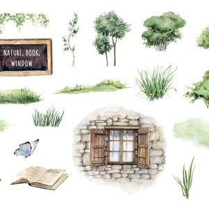 Watercolor Gardening Clipart, Rustic Farmhouse Clip Art, Garden Tools ...