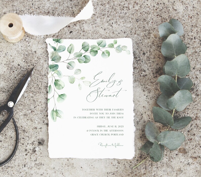 Watercolor Eucalyptus Border Greenery Frame Clipart - Etsy