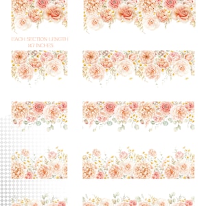 Peach Floral Clipart Bundle, Watercolor Blush Flowers Clipart ...