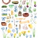 Watercolor Easter Clipart, Spring Clip Art, Easter Clipart, Bunny ...