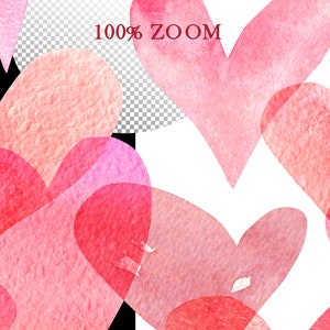 Red Hearts Clipart, Watercolor Valentine Png, Valentine's Day Clipart ...