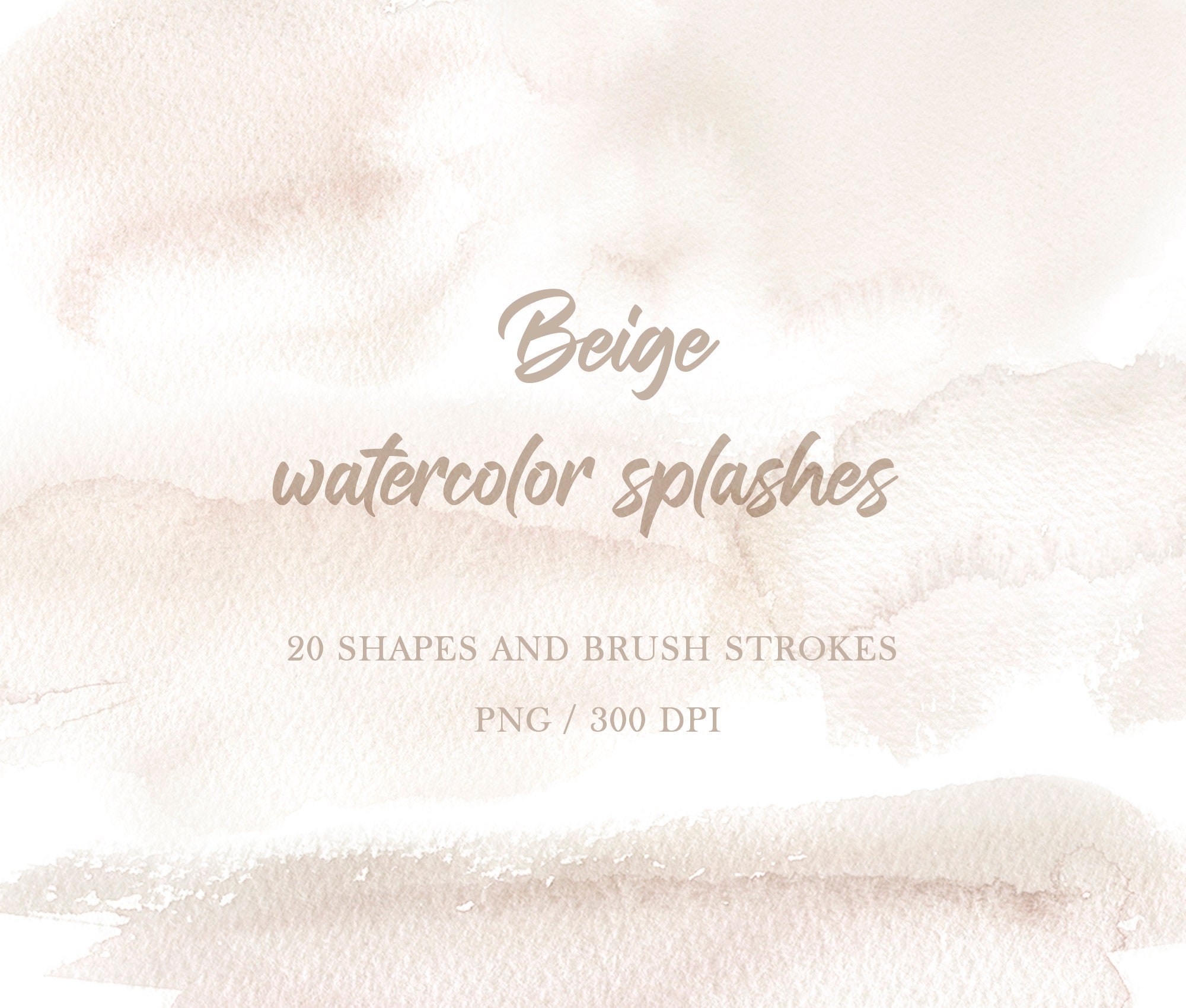 Creamy Watercolor Splashes and Brush Strokes Abstract - Etsy