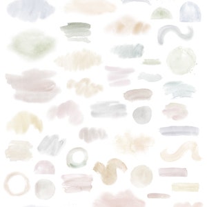 Neutral Splashes Clipart, Pastel Watercolor Background Png, Neutral ...