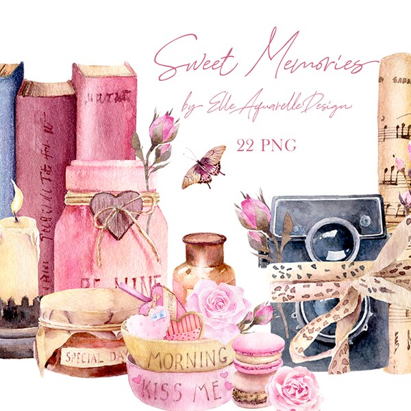 Watercolor Valentine - Etsy