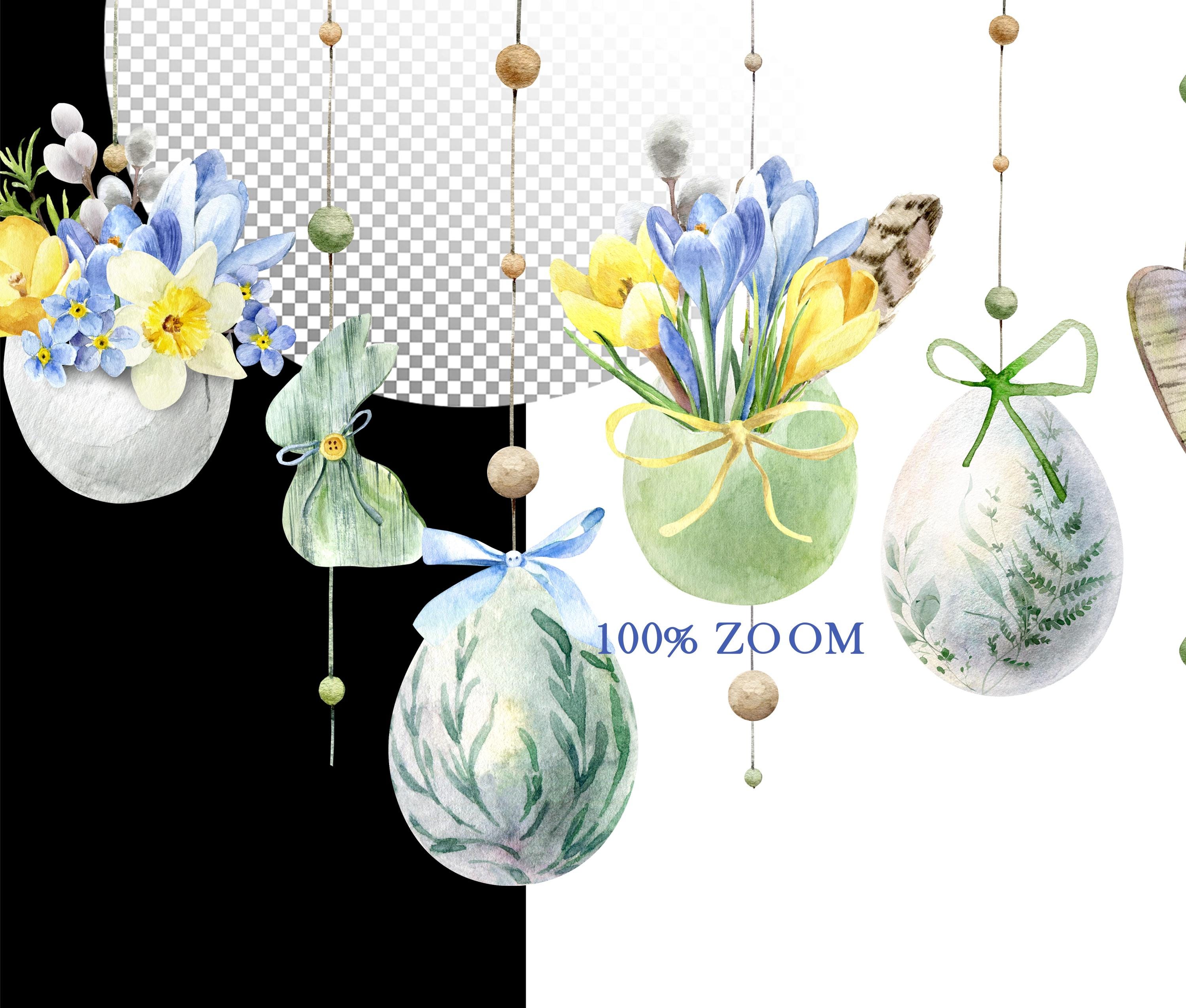 Watercolor Easter Border Clipart Png, Easter Eggs Clip Art, Watercolour ...