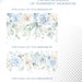 Watercolor Floral Border Dusty Blue Floral Clipart - Etsy