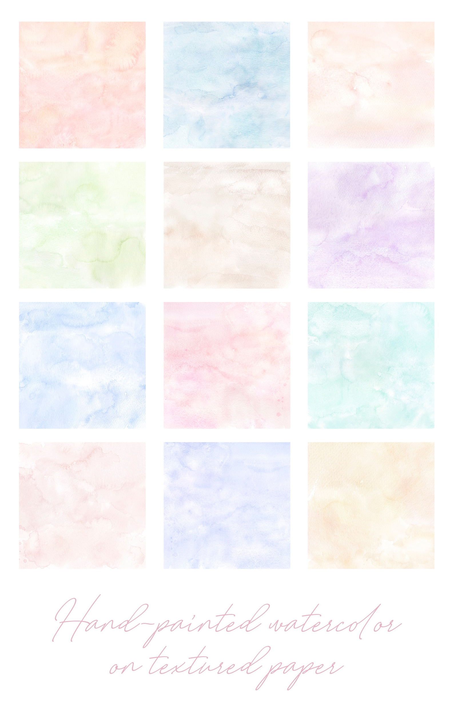 Pastel Watercolor Digital Paper Watercolor Textures - Etsy