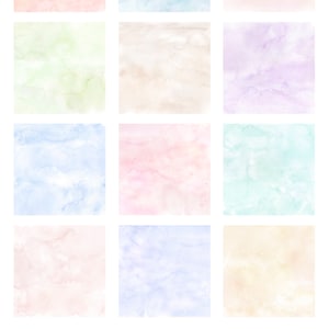 Pastel Watercolor Digital Paper, Watercolor Textures, Printable ...