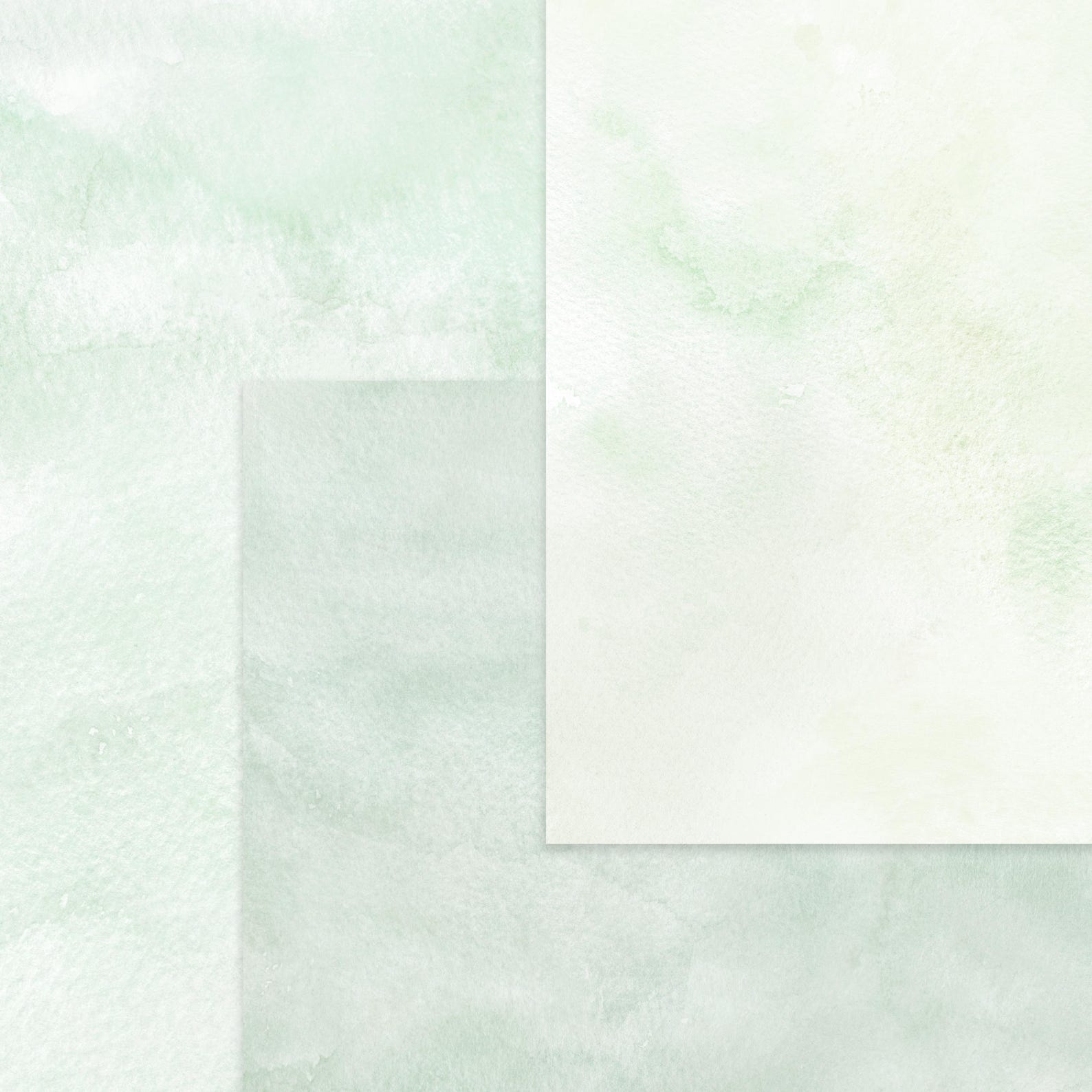 Green Watercolor Digital Paper, Watercolour Green Background, Printable ...