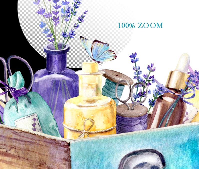 French Farmhouse Watercolor Clipart Provence Clip Art - Etsy