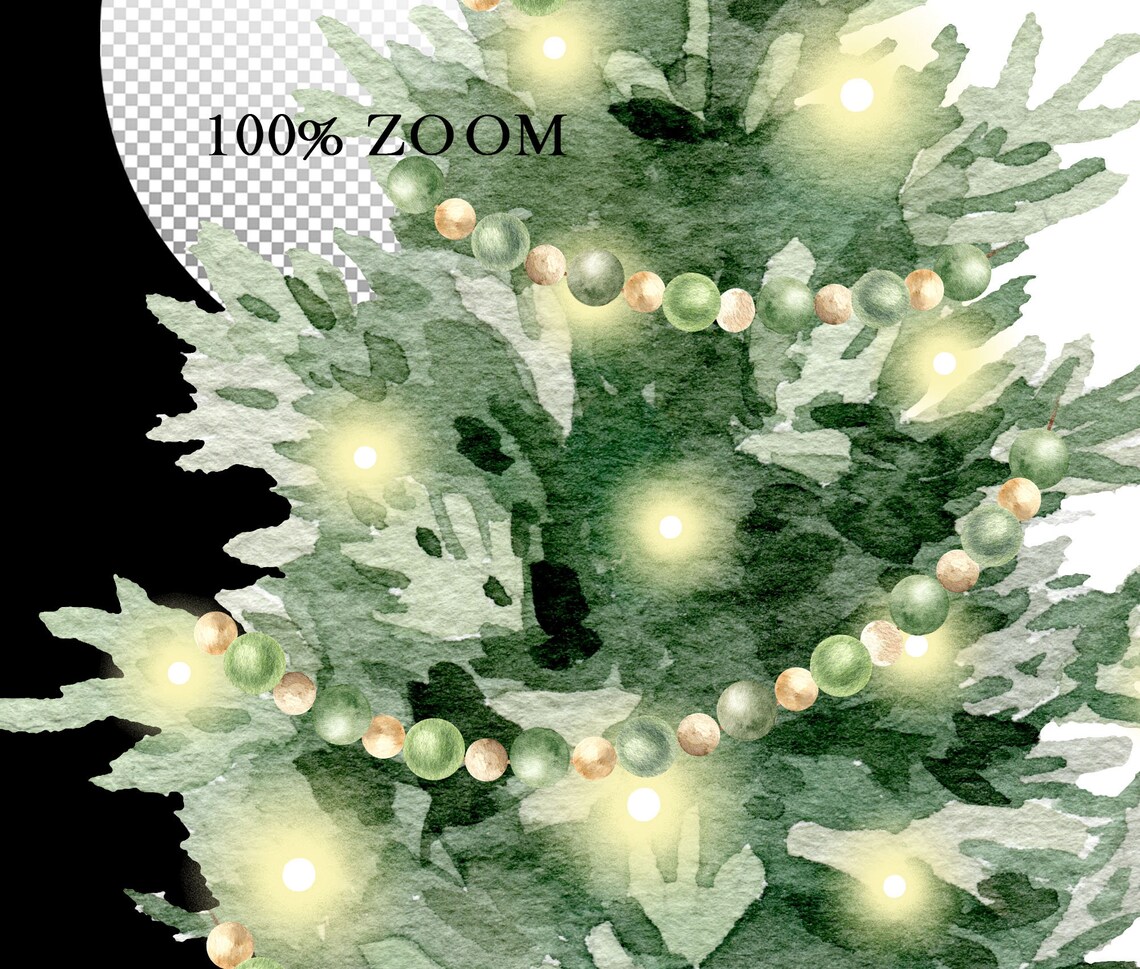 Boho Christmas Tree Clipart, Watercolor Neutral Christmas Trees, Rustic ...