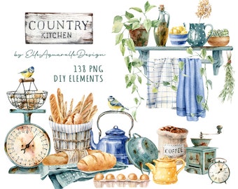 Kitchen Watercolor - Etsy