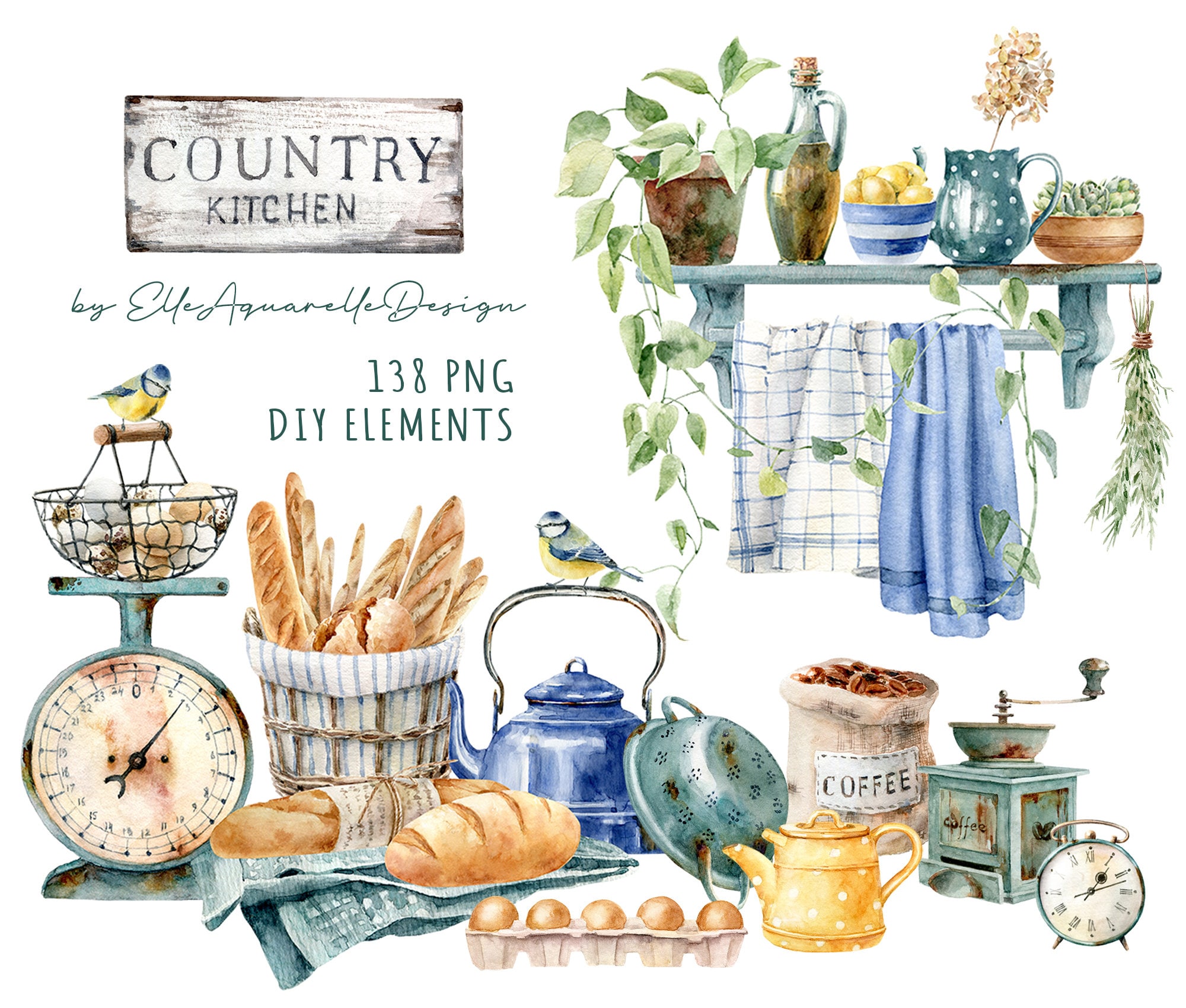 Country Kitchen Clipart
