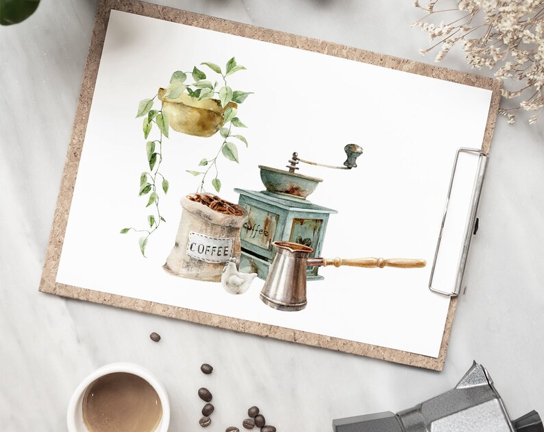 Watercolor Kitchen Clipart Kitchenware Clipart Kitchen - Etsy