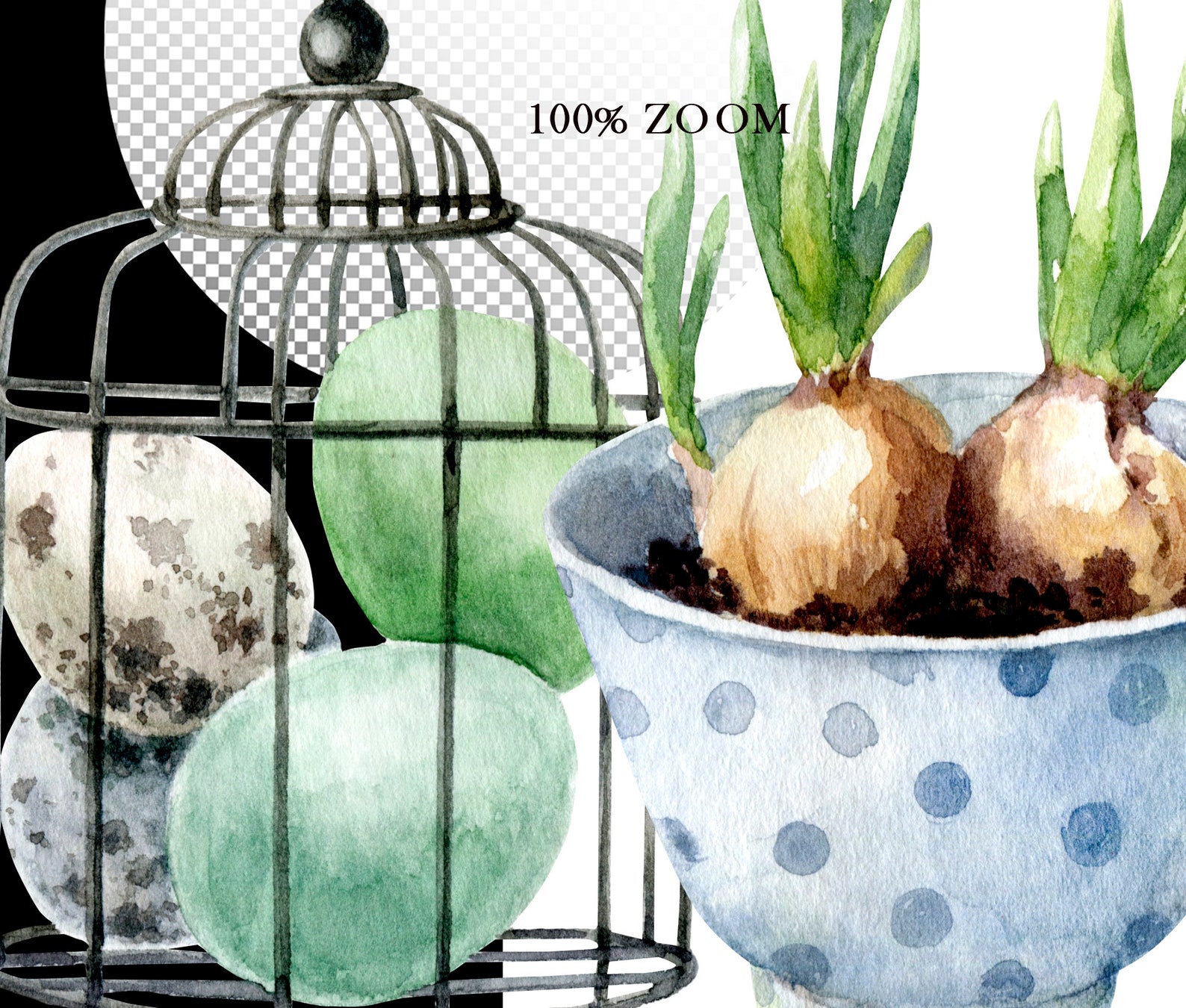 Watercolor Easter Clipart Spring Clip Art Easter Clipart - Etsy