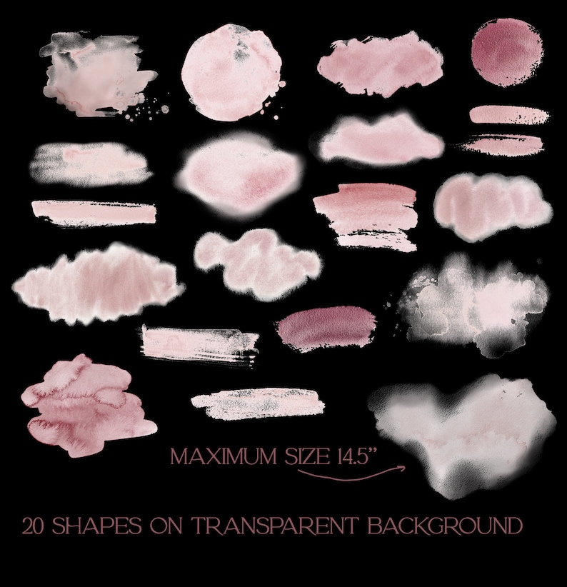 Dusty Rose Watercolor Background Png, Blush Pink Watercolor Splashes ...