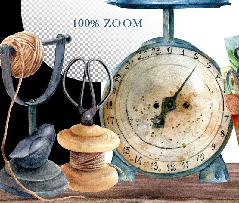 Watercolor Gardening Clipart Rustic Farmhouse Clip Art - Etsy