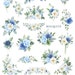 Blue Floral Clipart, Blue Flowers Clip Art, Watercolor Flower Clipart ...
