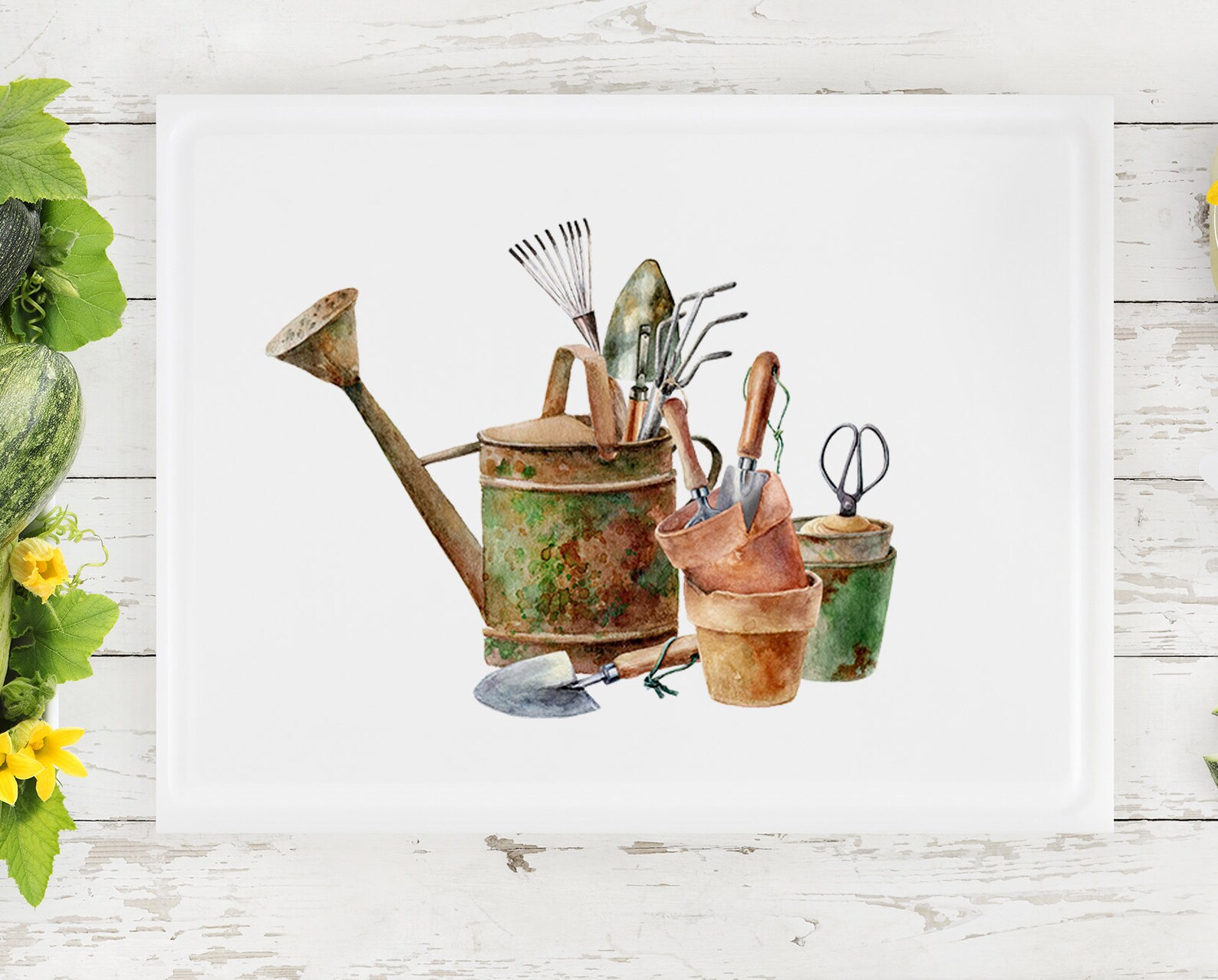 Watercolor Gardening Clipart Rustic Farmhouse Clip Art - Etsy