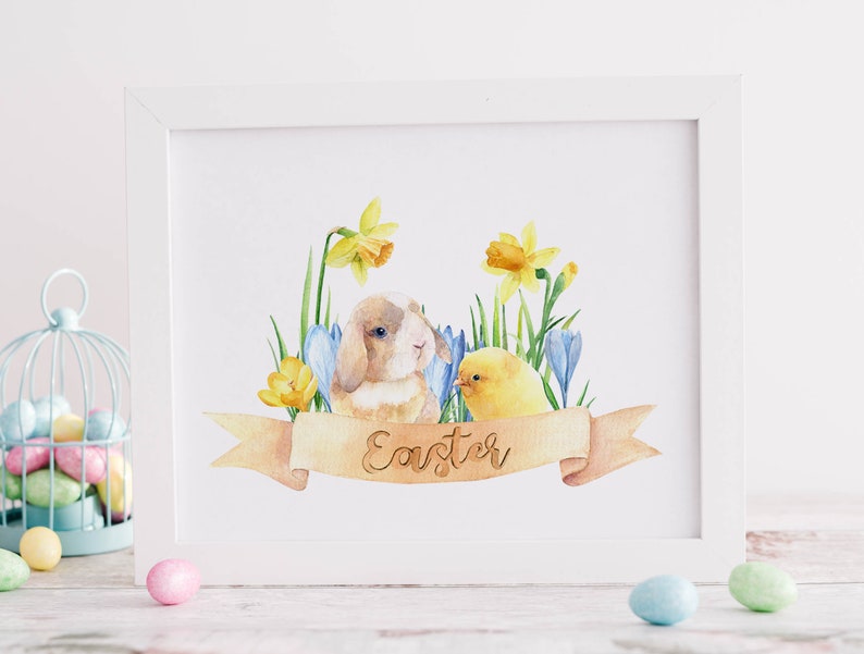 Easter Png Spring Clipart Easter Bunny Printable Eggs - Etsy