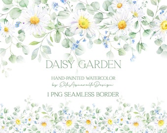 Daisy Watercolor Clipart Watercolor Floral Clipart Daisy - Etsy