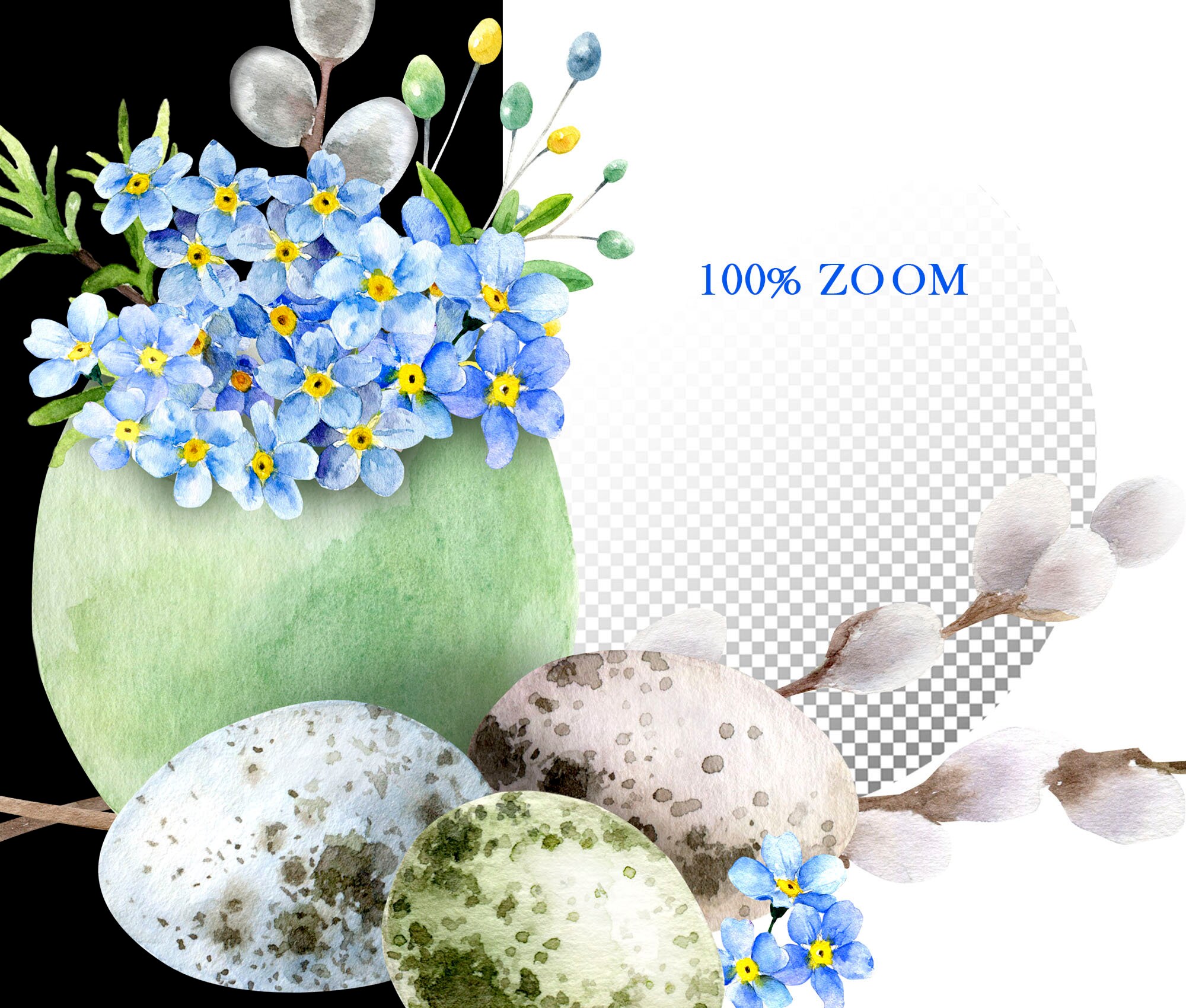 Easter Png Spring Clipart Easter Bunny Printable Eggs - Etsy