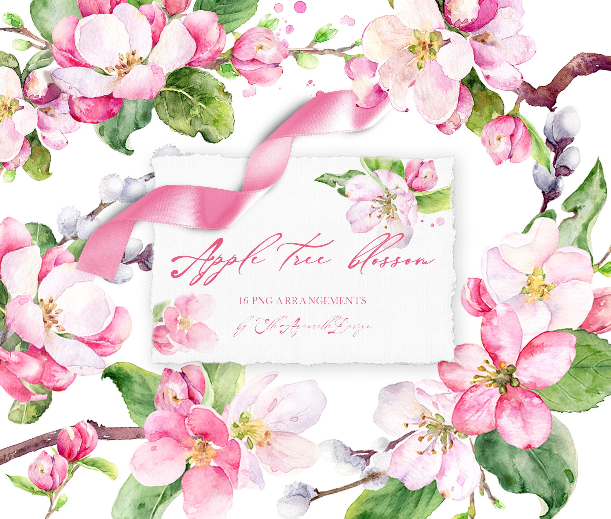 Clipart Of Apple Blossoms Floral Design