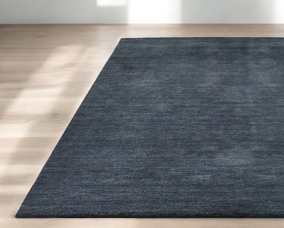 8x10 Rug,6x9 Rug,9x12 Rug, Modern Area Rug,blue Rug for Bedroom, Solid ...