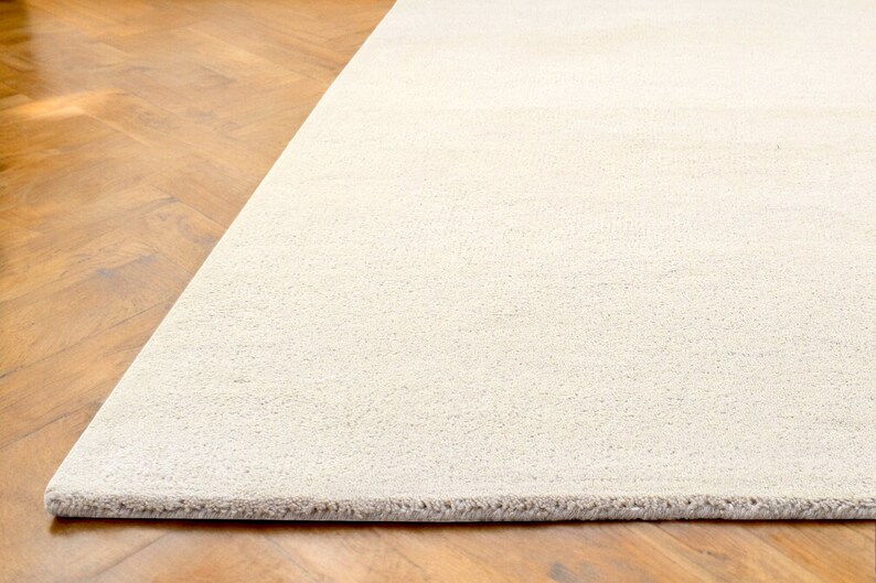 Brown Rug Plain, Modern Area Rug for Bedroom, Solid Color Plain Wool ...