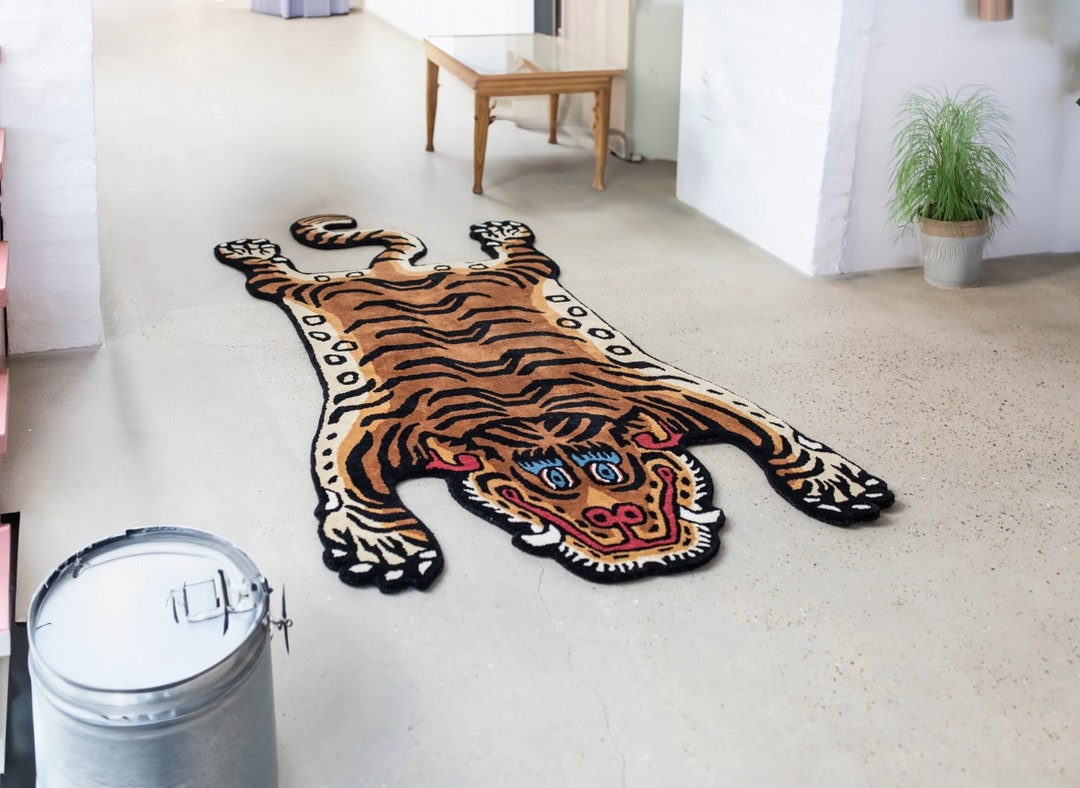 Handmade Tibetan Tiger Rug for Living Room Bedroom, Kidsroom, Nursery ...