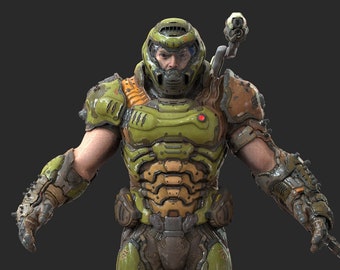 Doomguy Eternal Full Wearable Armor With Helmet 3D Model STL Doomguy ...