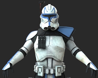 Captain Rex Phase 2 Custom Full Body Wearable Armor With Helmet 3D ...