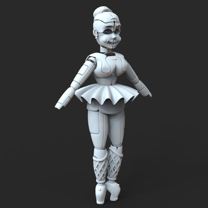 Ballora SL Furry Custom Full Body Wearable Parts With Helmet 3D Model ...