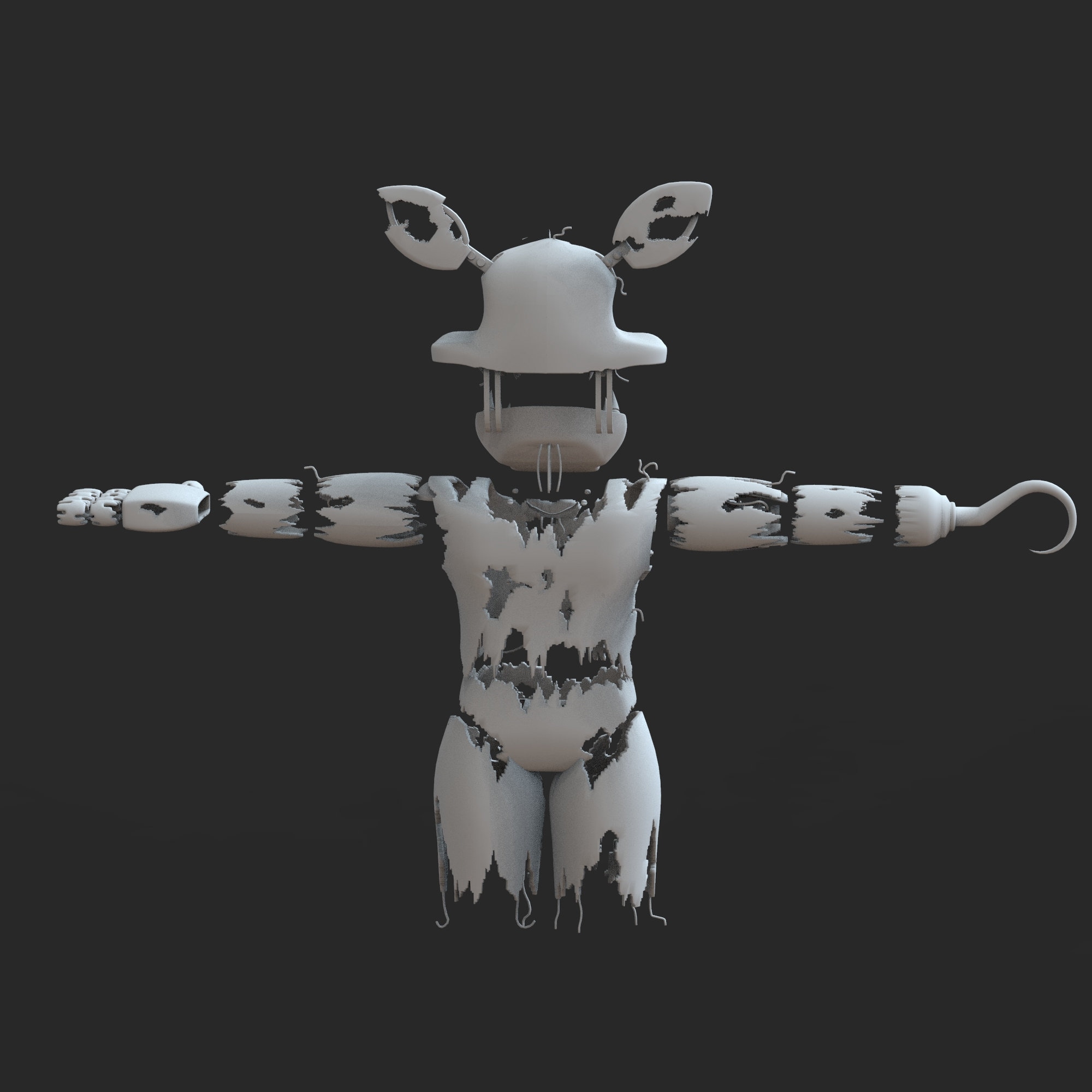 Nightmare Foxy Furry Custom Full Body Wearable Parts With Helmet 3D ...