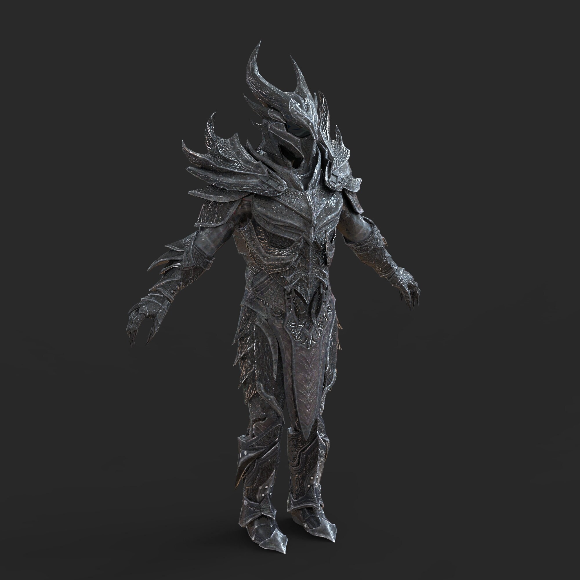 Daedric Skyrm Custom Full Body Wearable Armor With Helmet 3D Model STL ...
