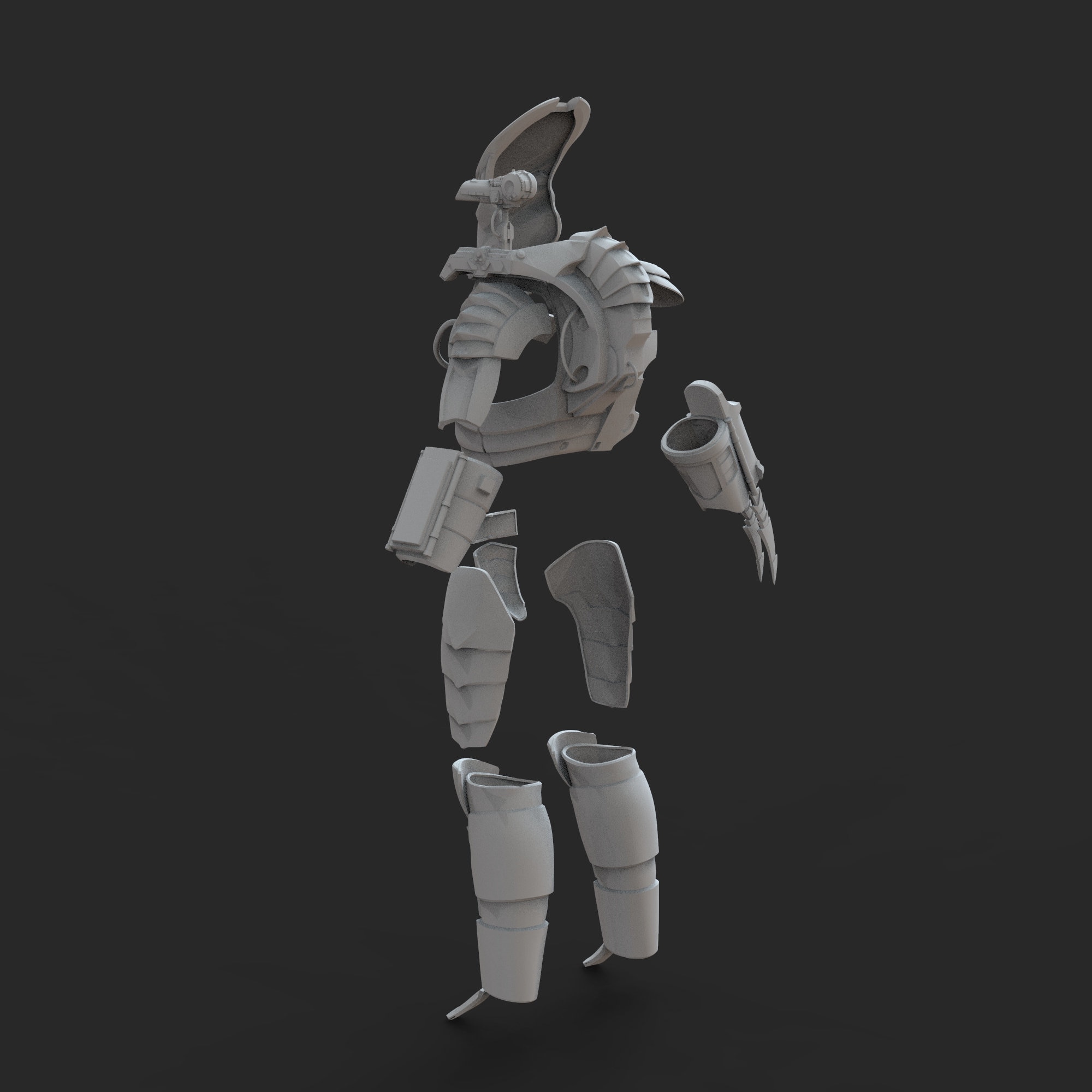 Predatr Classic Custom Full Body Wearable Armor With Helmet 3D Model ...