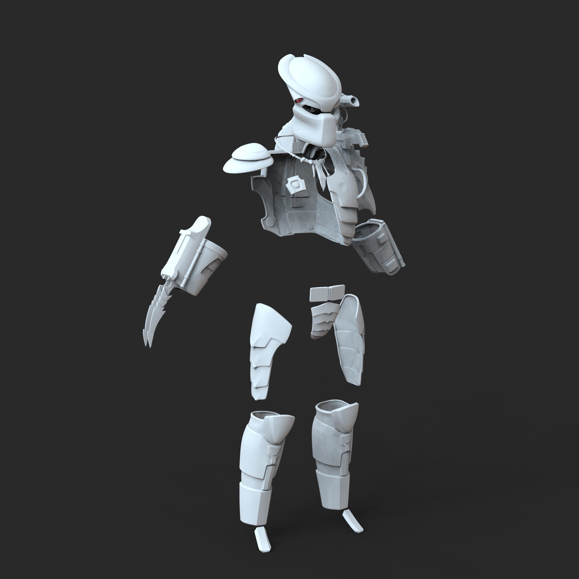 Predatr Classic Custom Full Body Wearable Armor With Helmet 3D Model ...