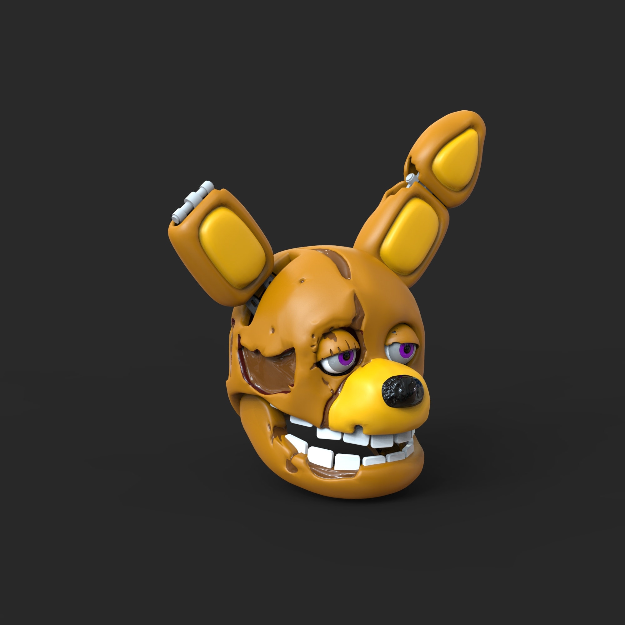 Spring Bonnie Withered Version Furry Custom Full Head 3D Model STL - Etsy