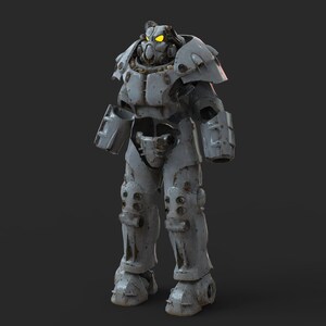Fallout 4 X-01 Enclave Power Armor Custom V2 Full Body Wearable Armor With Helmet 3D Model STL ...