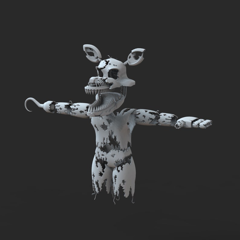 Nightmare Foxy Furry Custom Full Body Wearable Parts With Helmet 3D ...