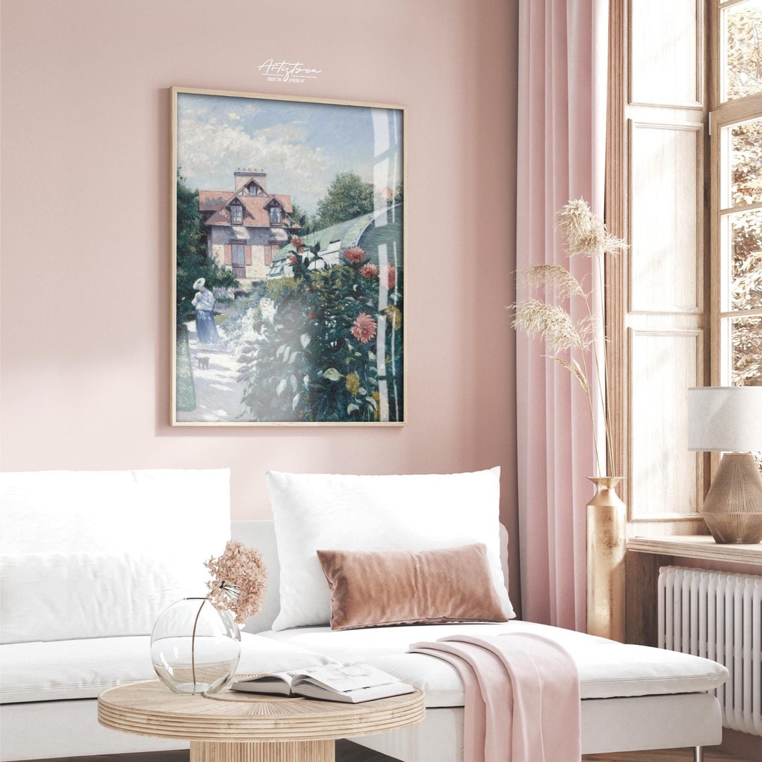 COTTAGE GARDEN Vintage Wall Art Print, Cottage Country Home Digital Art ...